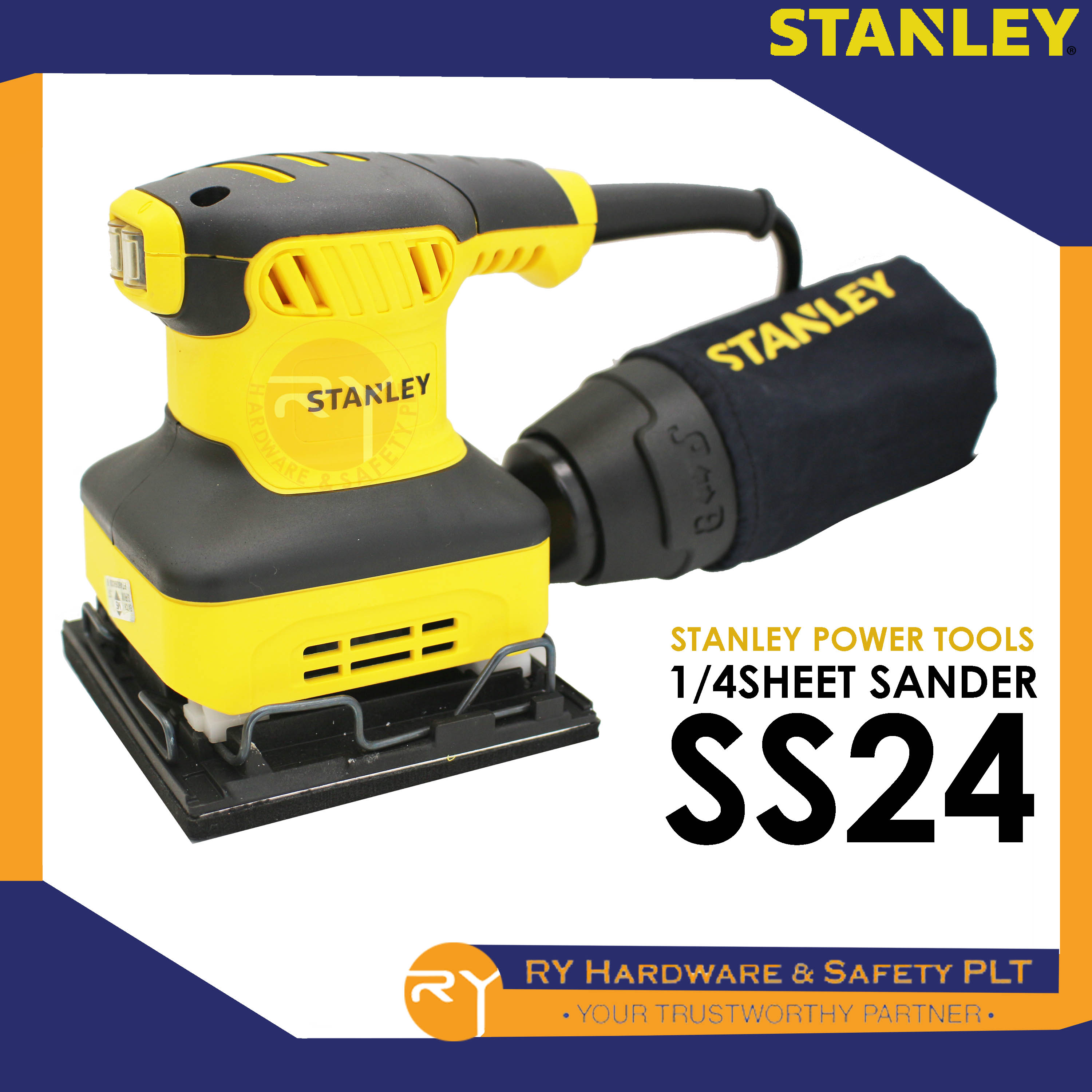 STANLEY POWER TOOLS SS24 240W | SHEET SANDER | MESIN MELICINKAN ...
