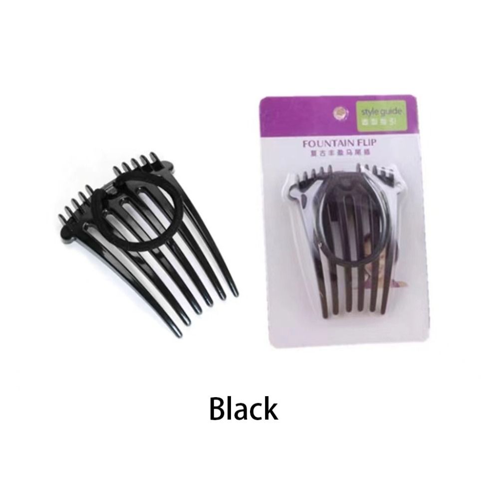 5210A 2PCS พร้อมแถบยางยืด หวีขนปุย ดูแลเส้นผม พลาสติกทำจากพลาสติก ที่มัดผมหางม้า ความสะดวกสบาย ...