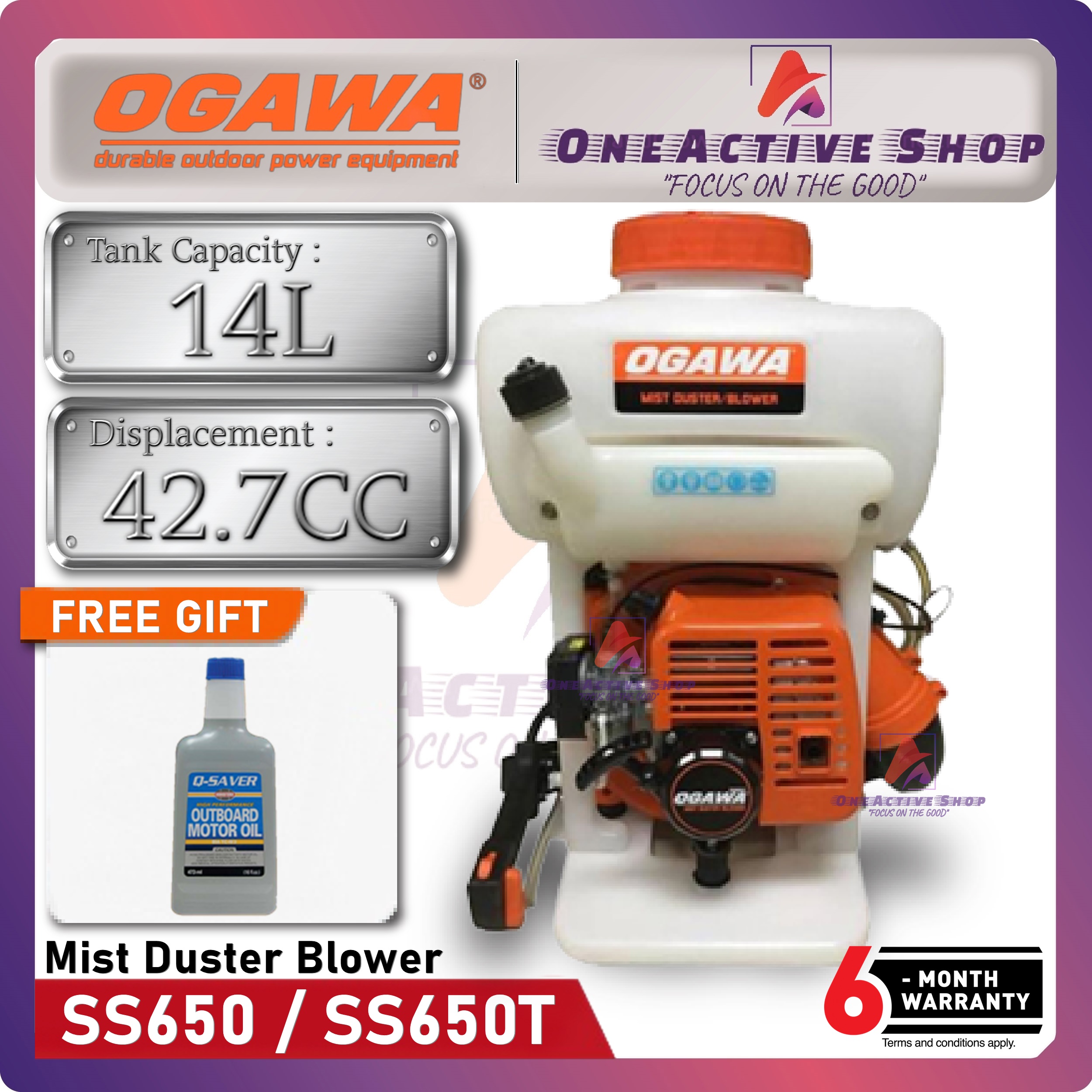 OGAWA Knapsack Mist Duster Blower 14L SS650 - 6 Month Warranty ( OGAWA MIST DUSTER PAM RACUN ...