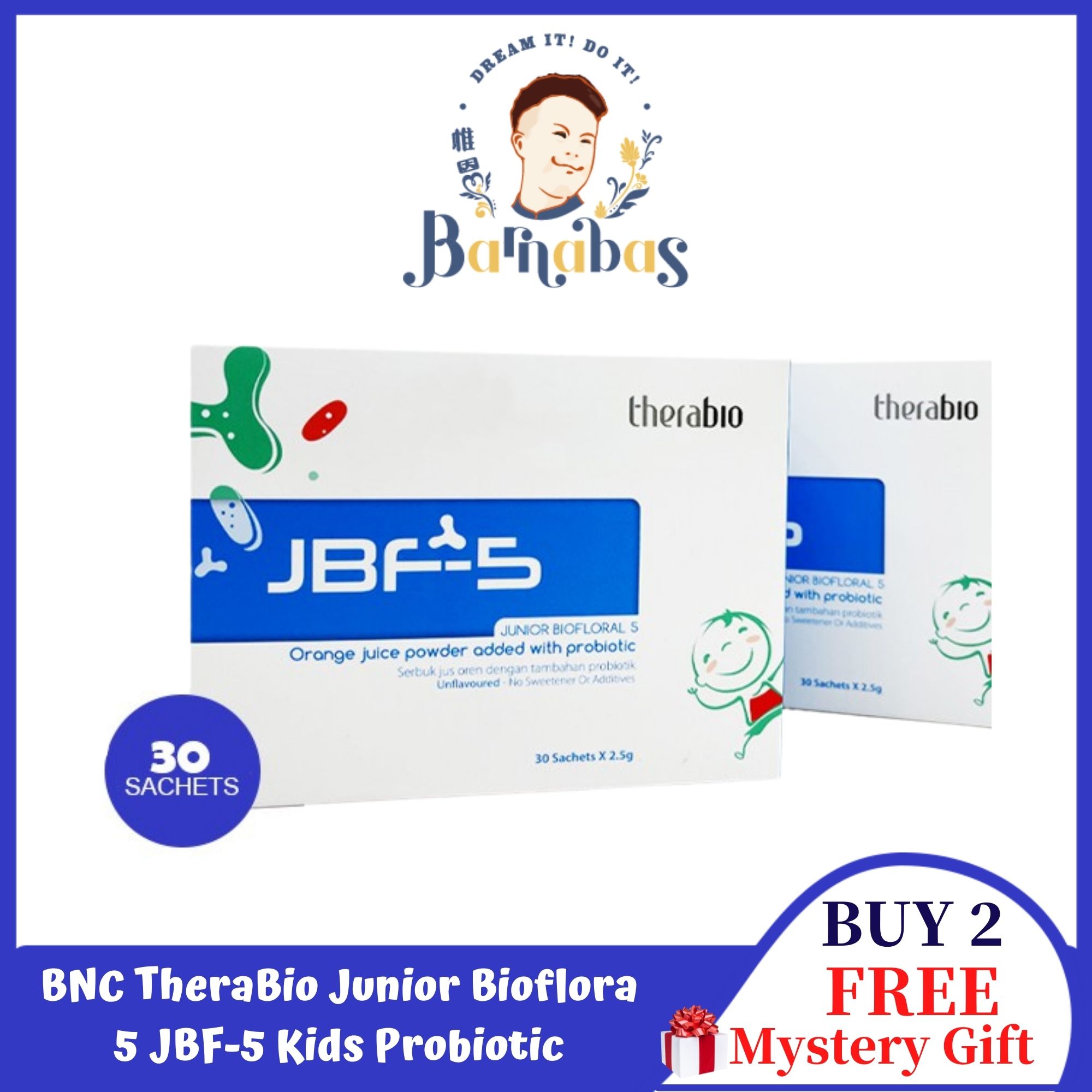 BNC TheraBio Junior Bioflora 5 JBF-5 Kids Probiotic 儿童益生菌 - 30 sachets | Lazada