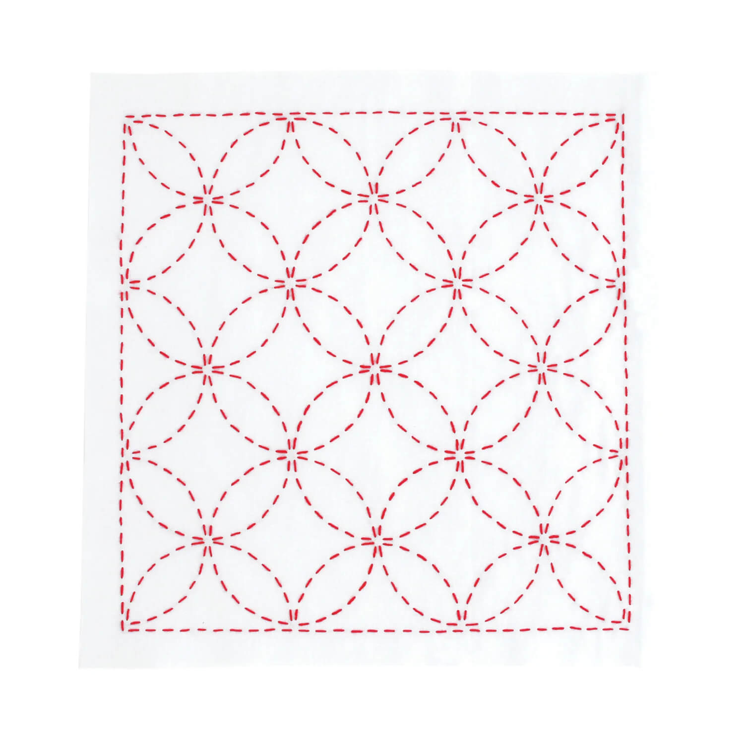 Sashiko Kit with Stenciled Plain Woven Fabric / Japanese Sashiko ...