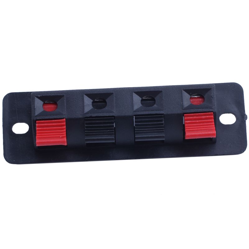 5 Pcs 4 Pins Spring Loaded Push Type Speaker Terminal Board 64x25mm ...