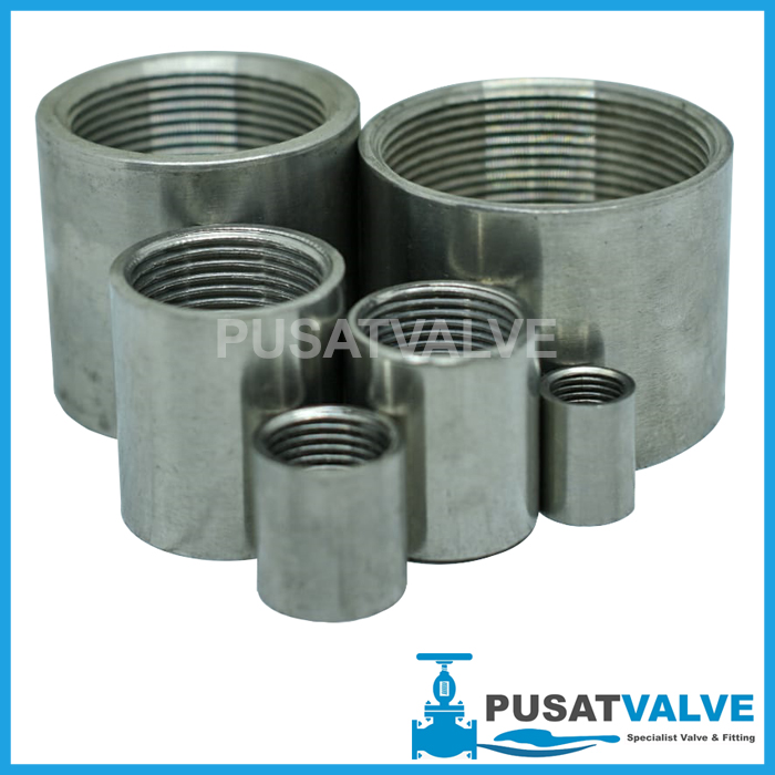 2 1/2" inch PIPE / PIPA SOCKET POLOS DRAT DALAM / COUPLING SS304 ...
