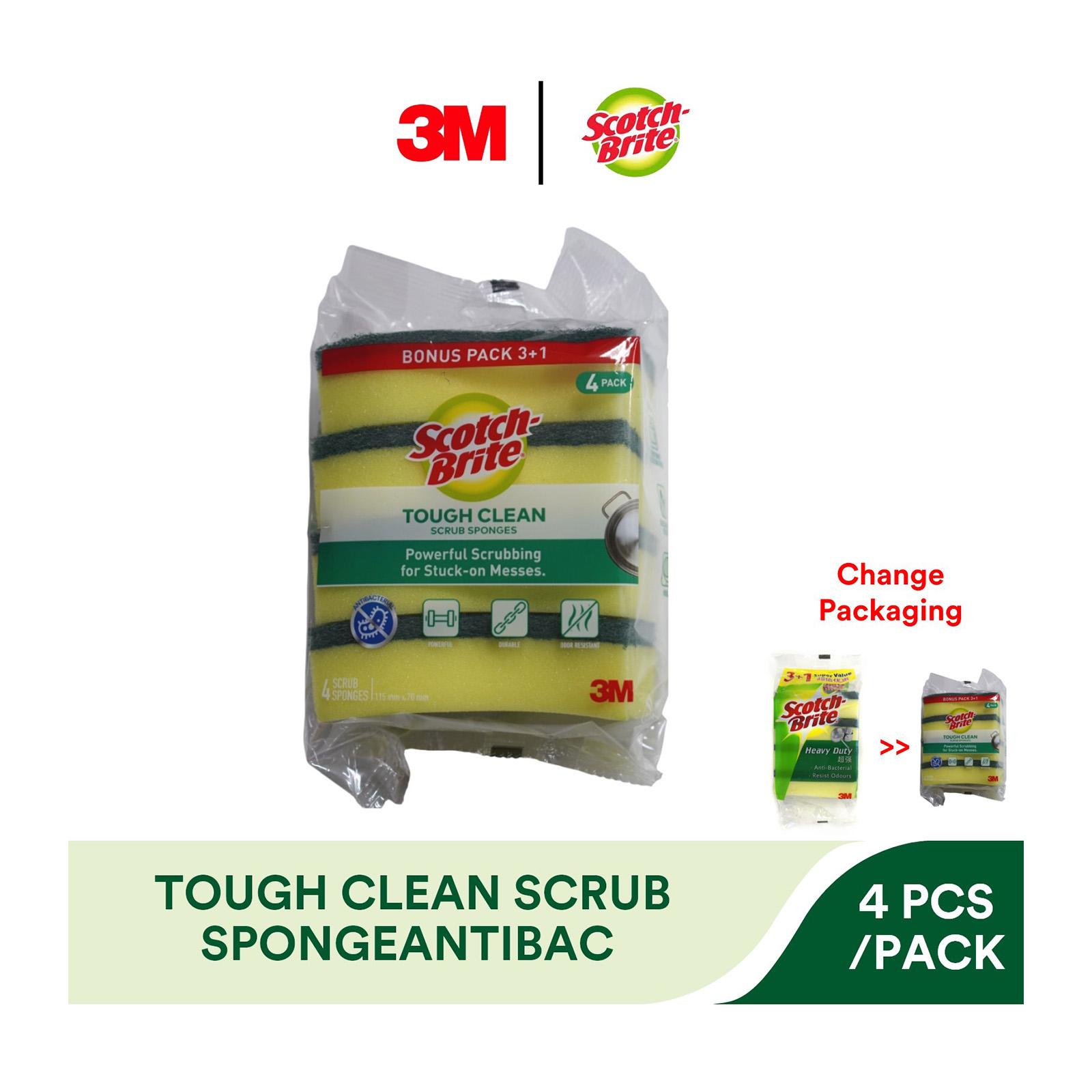 3M Scotch-Brite Tough Clean Scrub Sponge (Value Pack) | Lazada Singapore