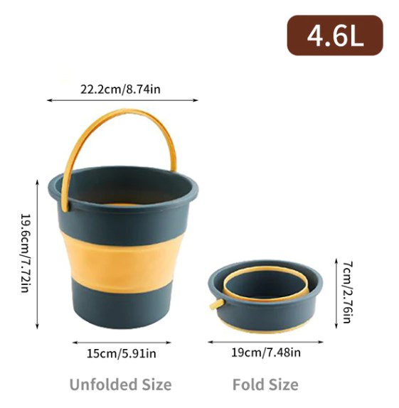 Collapsible Foldable Pail Bucket Portable Foldable Bucket Basin Tourism ...