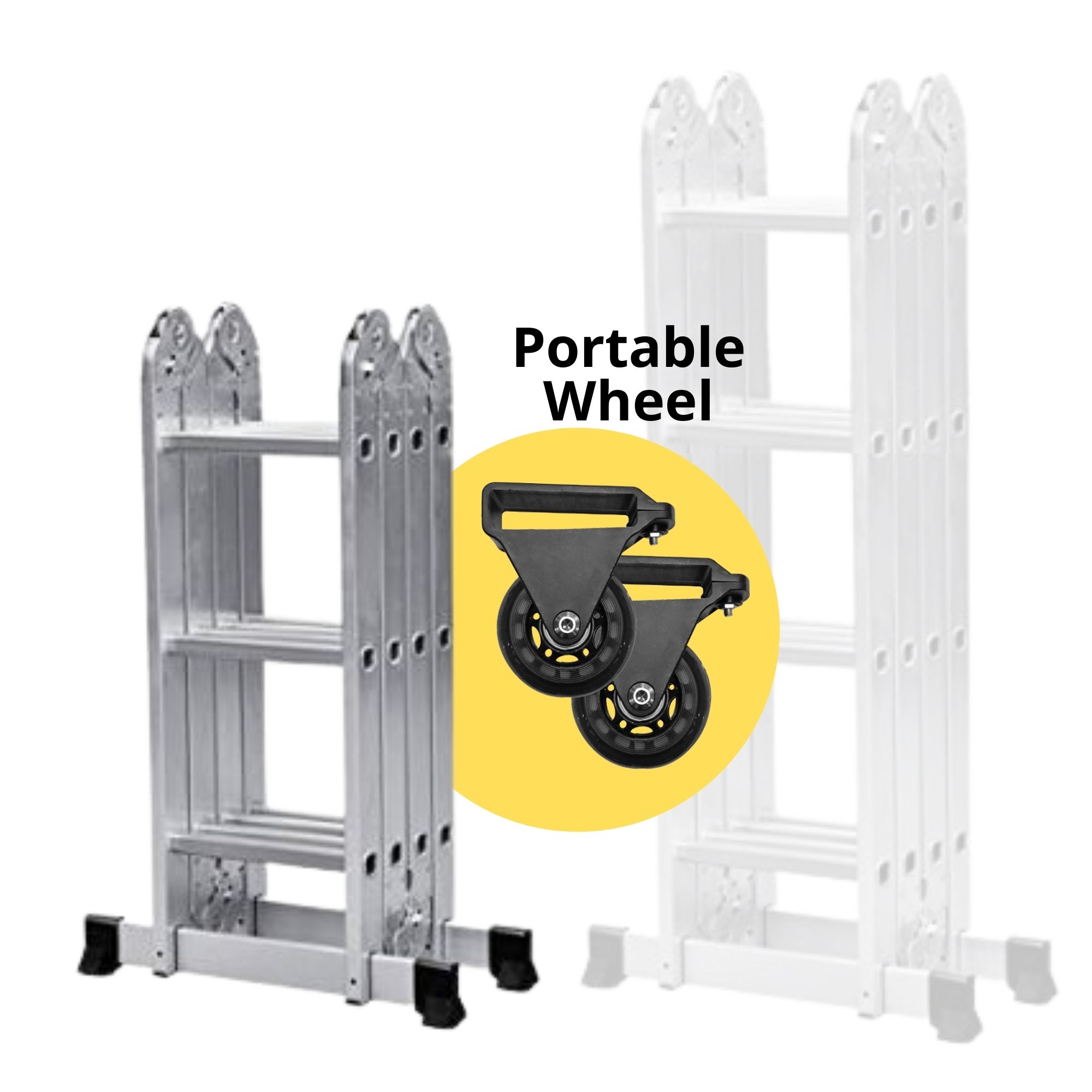 M47 Ladder 16-Step / 12-Step Aluminum Multipurpose Multi Purpose Tangga ...