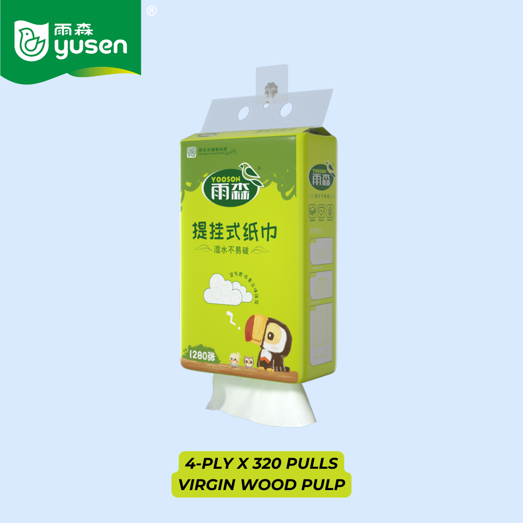 Hanging & Bottom Pull Out Type 4ply Gentle Soft Facial Tissue Paper ...