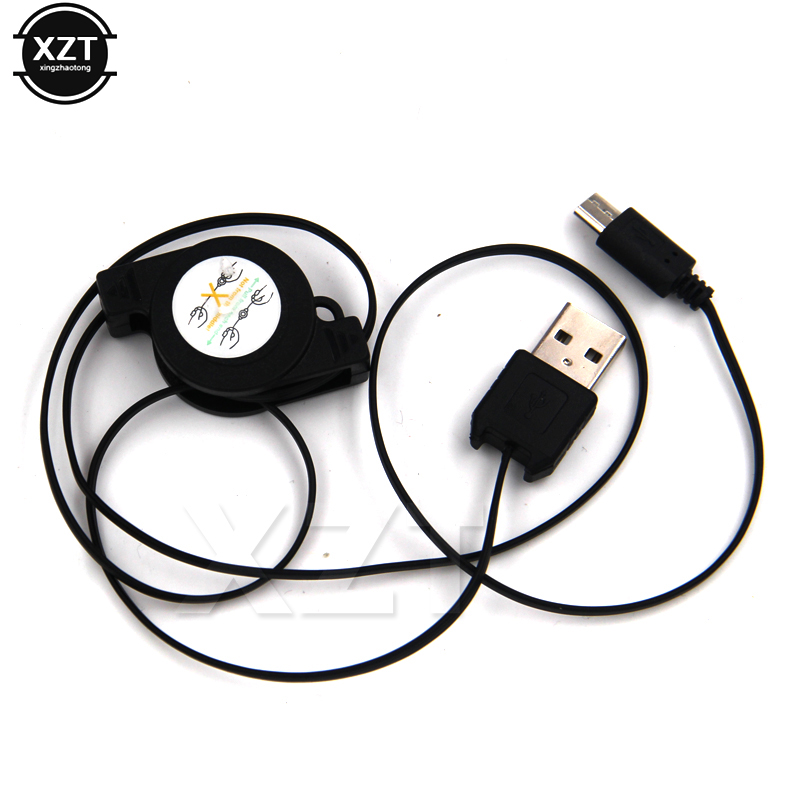 Flexible Retractable Micro USB Charging Cable For Android Xiaomi Huawei ...