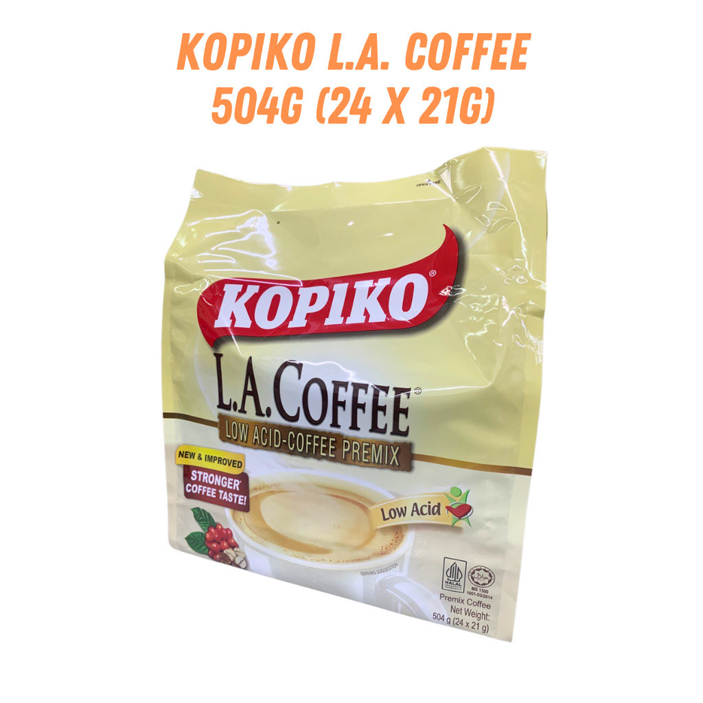 Kopiko L.A. Coffee Premix Halal 24's x 21g Low Acid-Coffee Instant ...