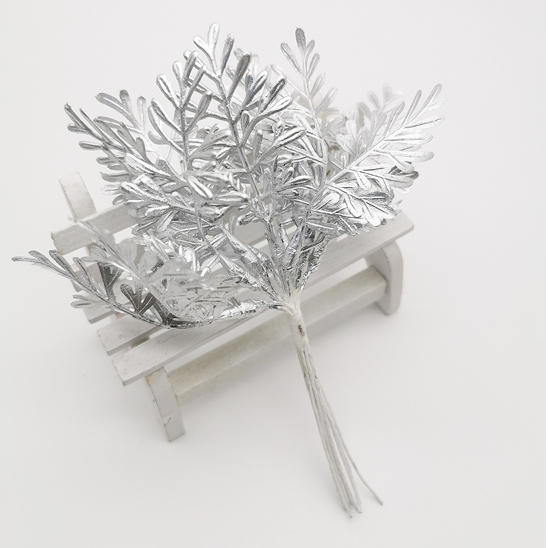 Decoration Home Party Golden Silver Tree Branches Pine cone Snowflake ...