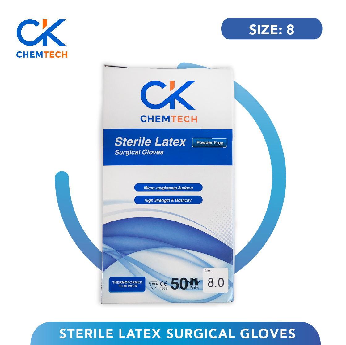 Sterile Latex Gloves Size 8.0 "Ck Chemtech" | Lazada PH
