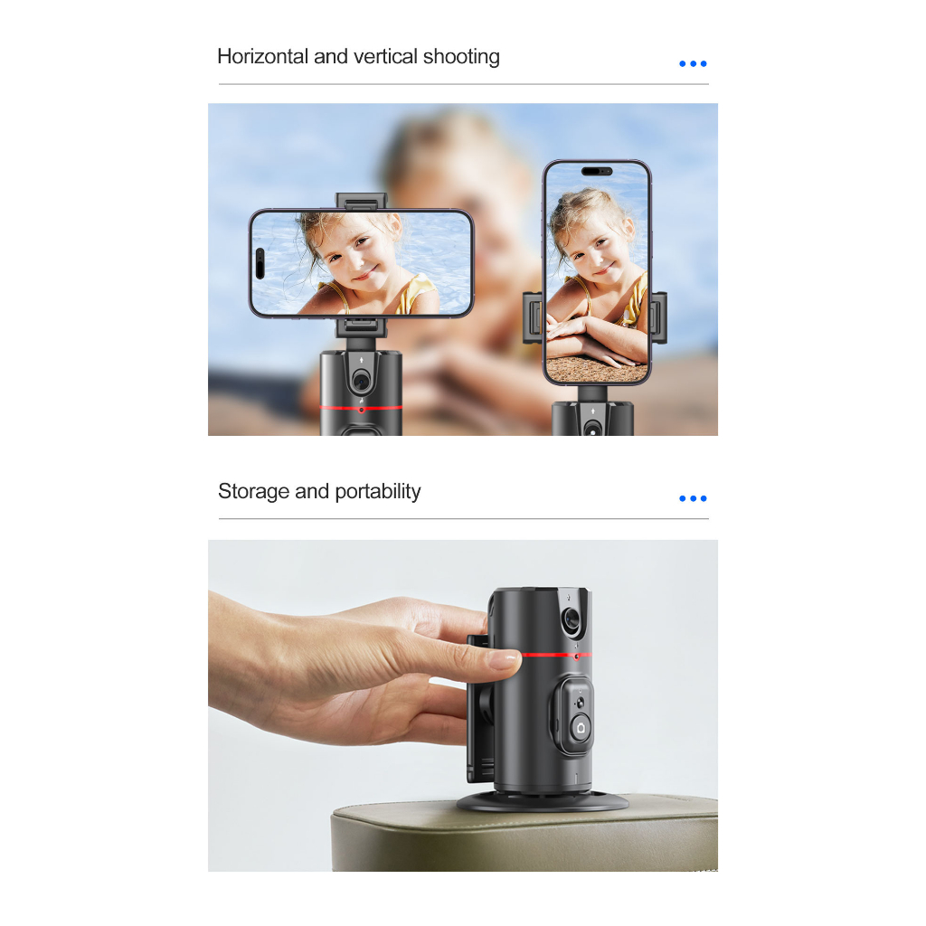 0TELESIN P02 AUTO FACE TRACKING ขาตั้งกล้อง AI ติดตามใบหน้า 360 องศา ...