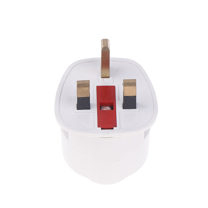 250V 13A Multifunctional EU European To UK Plugs Adapter 2 Pin Power ...