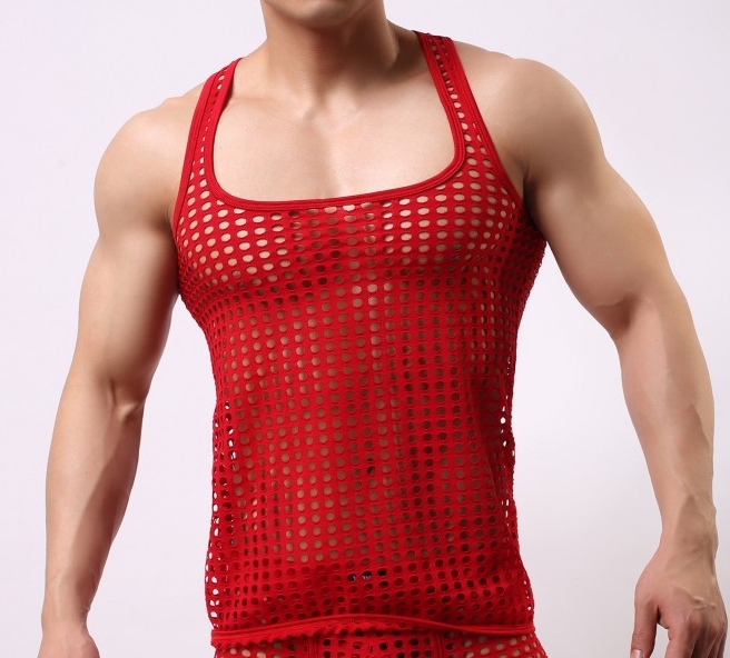 Adam Zero Men Sexy Mesh See-Through Singlet | Lazada