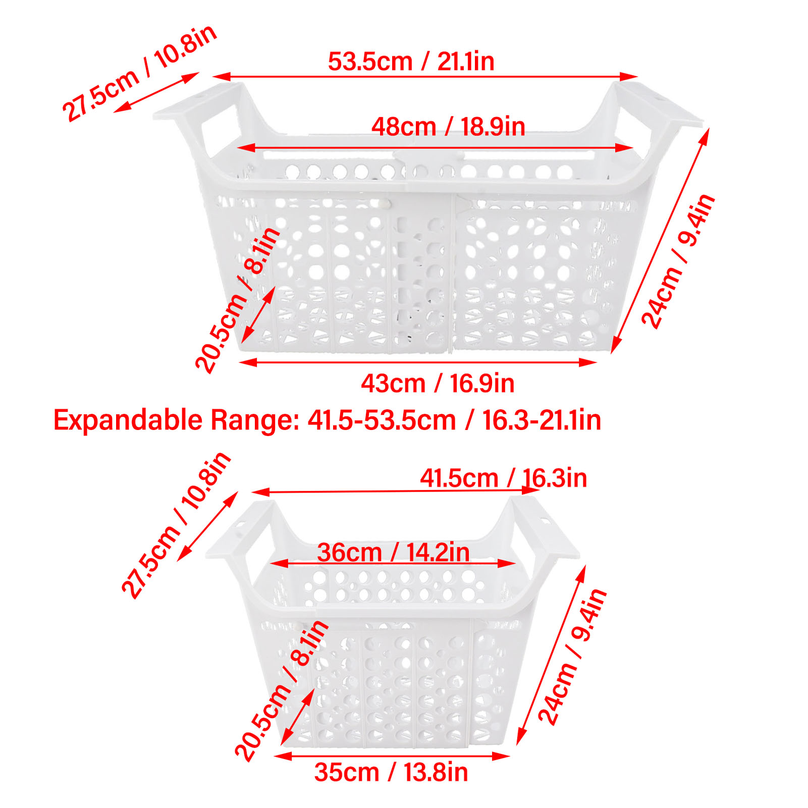 [Ganlitong] Chest Freezer Basket Deep Freezer Organizer Bin Expandable ...