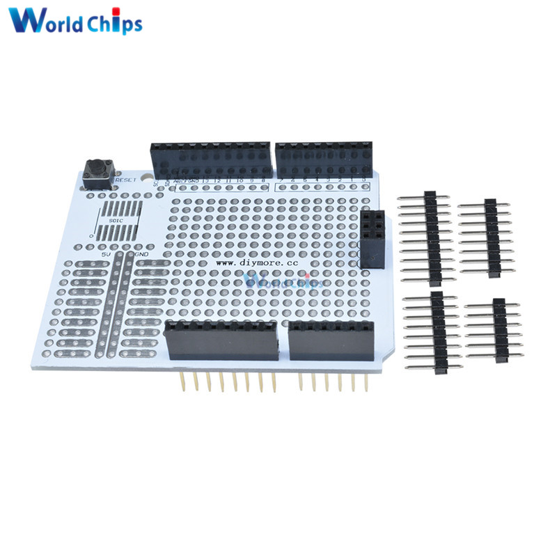 【41702198】Prototype PCB Bread Board Expansion Shield Board Protoshield Module For Arduino UNO R3 ...