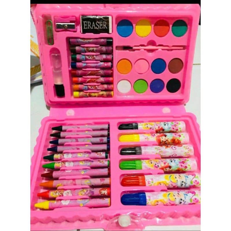 42 Pcs Cute Color Kit With Paints, Markers, Crayons, Colors, Sharpner ...