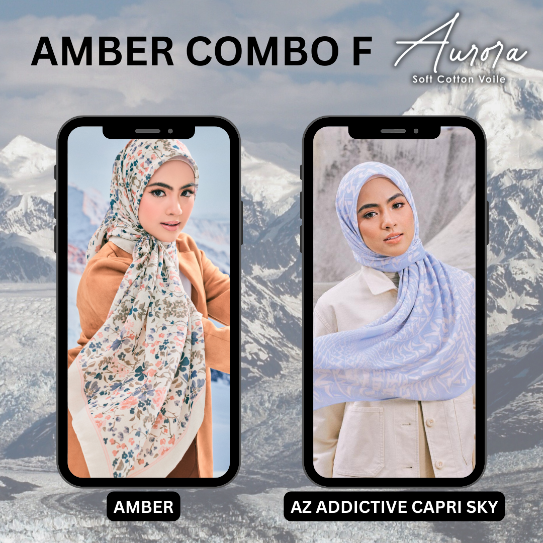 [ AZ AURORA ] Premium Cotton Voile by Ameera Zaini + Free Pouch Bag | Lazada