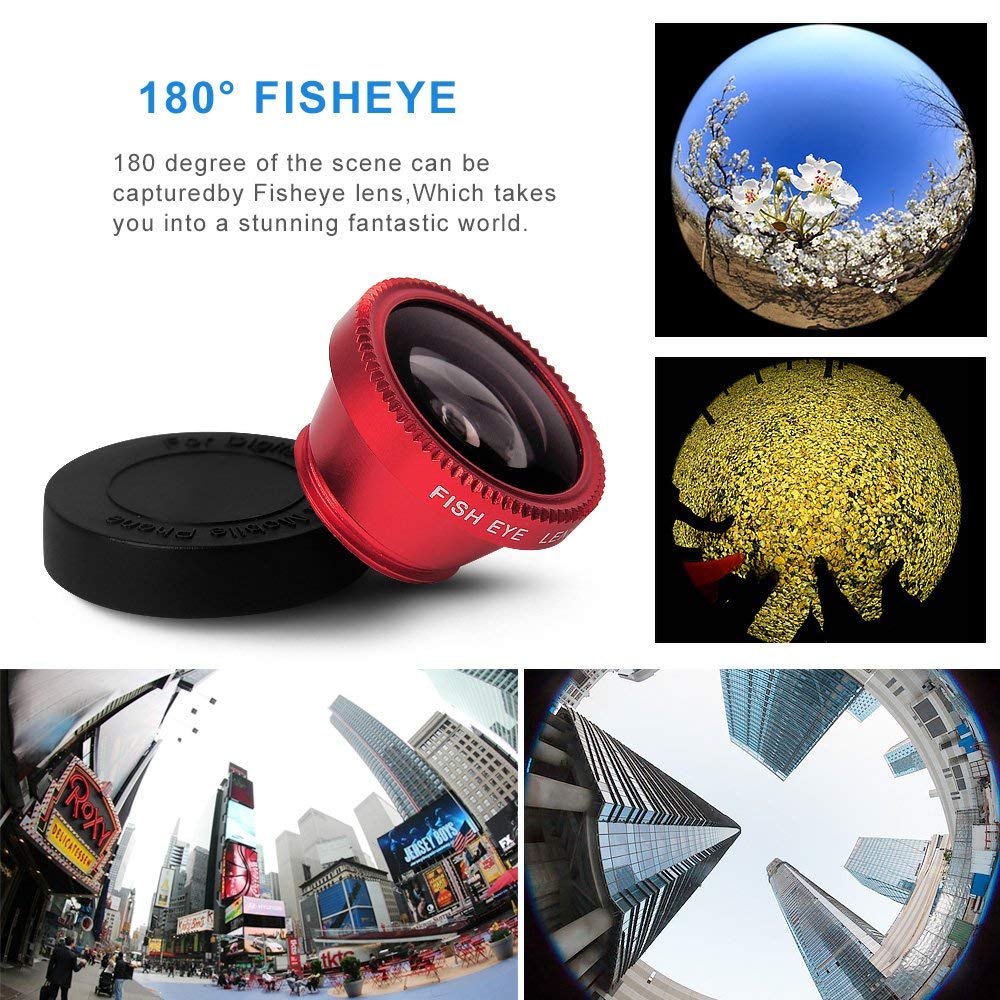 【EcoNest123】Universal Phone Camera Lens 3 in 1 Phone Lenses Kit with ...