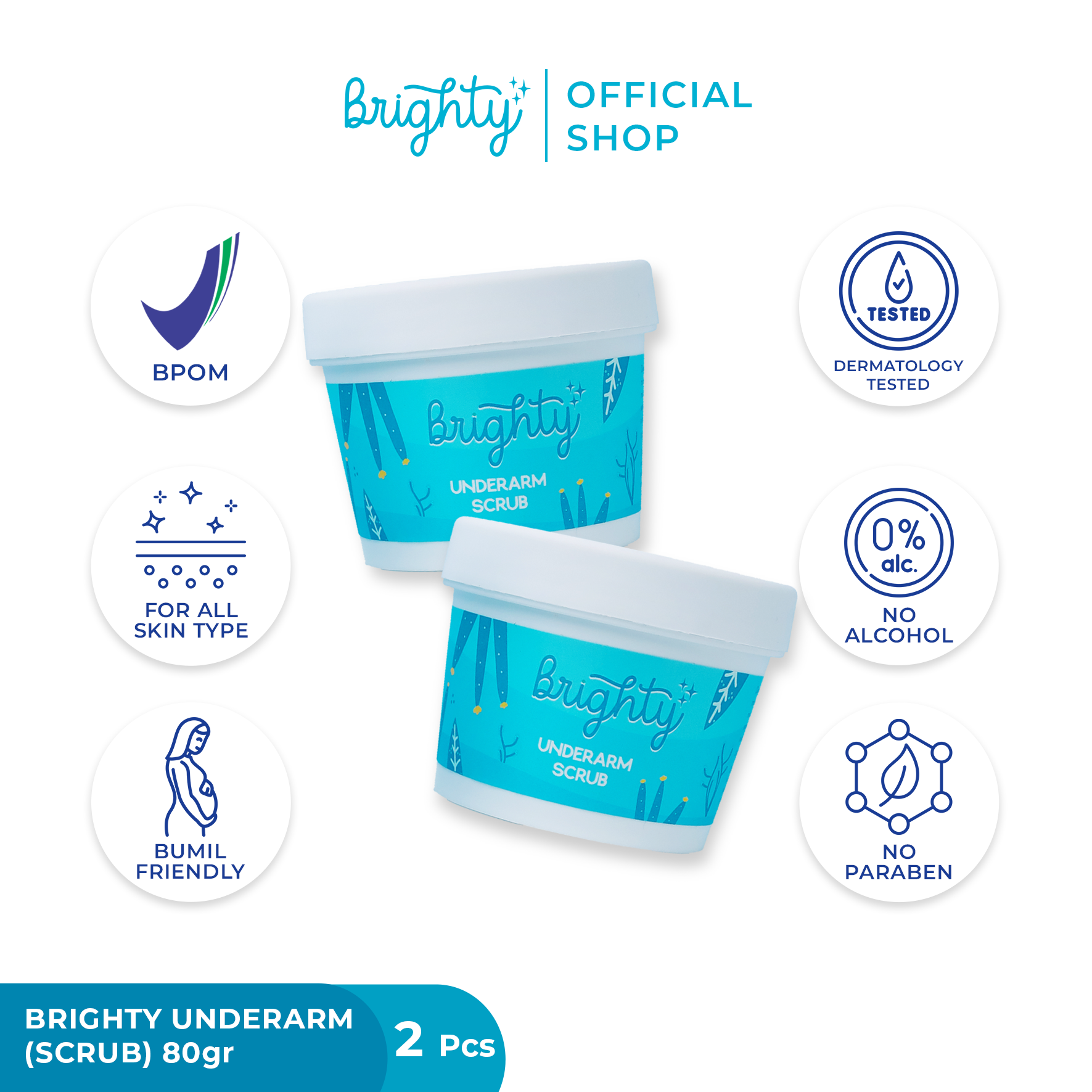 [Scrub Package] Brighty Underarm Scrub 2 pcs | Lazada Indonesia