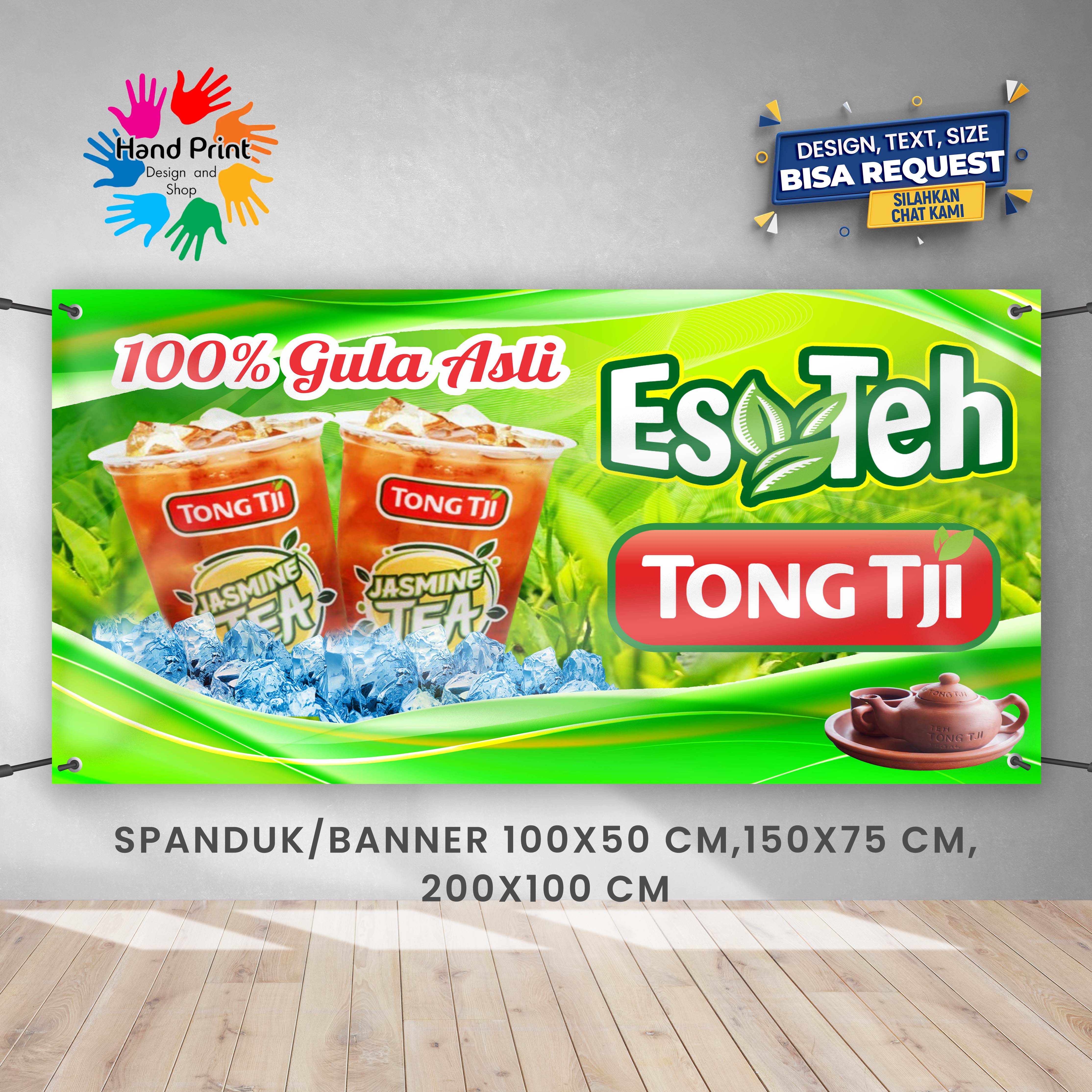 Spanduk Banner Es Teh Tong Tji Gratis Memesan Desain | Lazada Indonesia