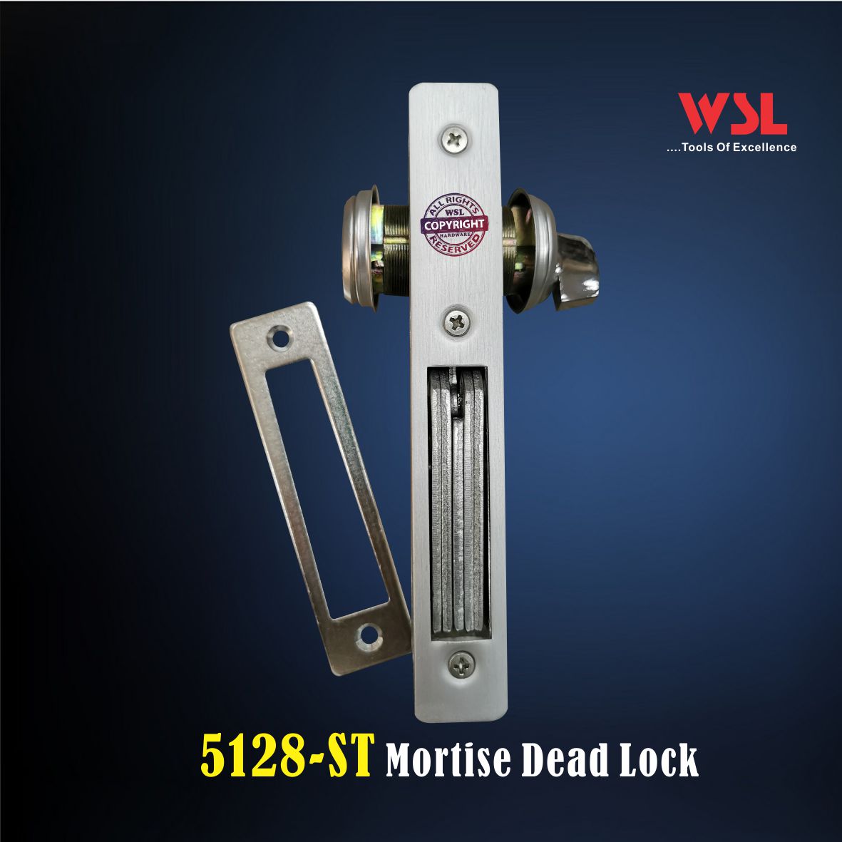 5128-ST Mortise Dead Lock With Single Key / Thumbturn For Aluminium ...
