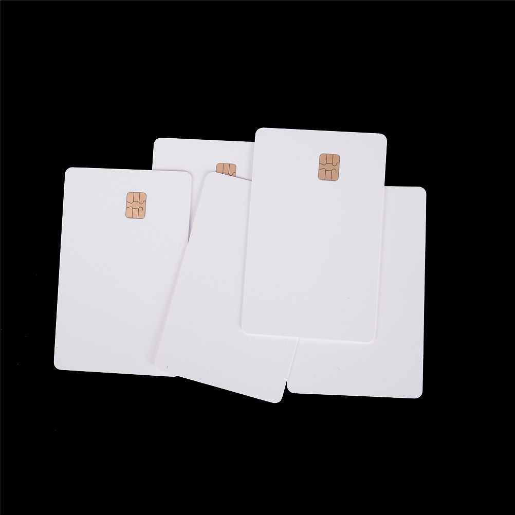 New 5 Pcs ISO PVC IC With SLE4442 Chip Blank Smart Card Contact IC Card ...