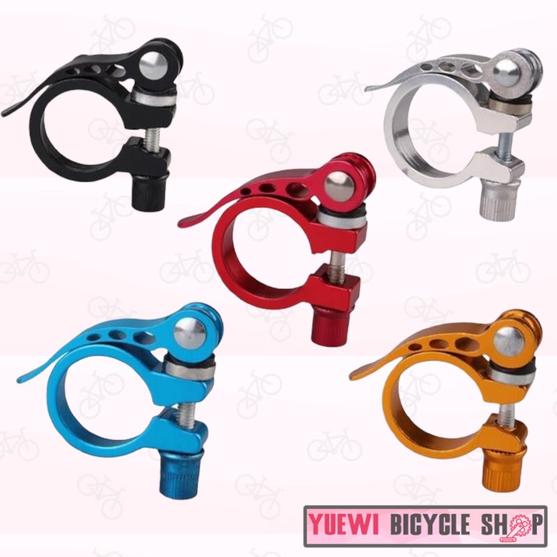 MTB Bike Cycling Saddle Seat Post Clamp Quick Release QR 31.8mm 34.9MM ...