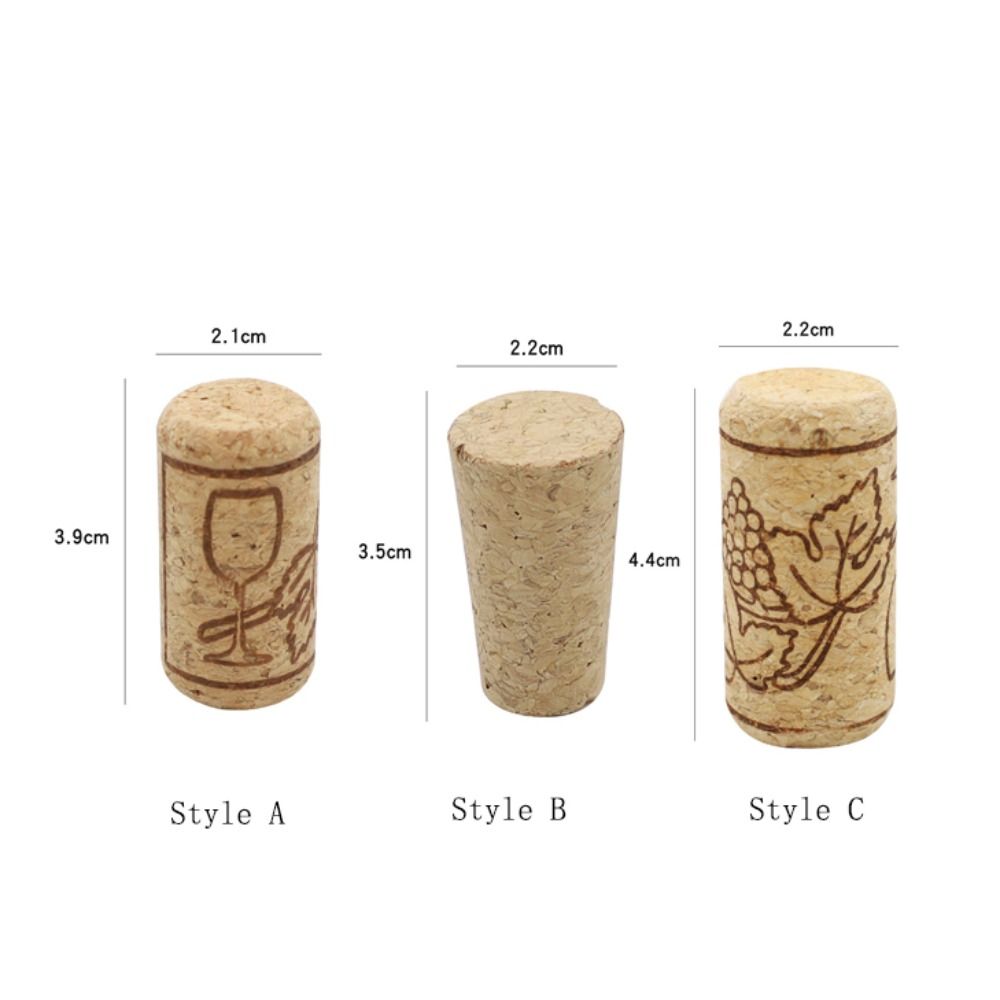 10Pcs Set 22mm Wood Corks Stopper Reusable High Density Material Bottle ...