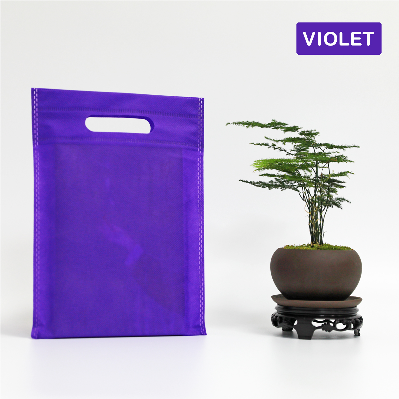 20pcs Flat Eco Bag Plain reusable hand bag Non-woven Pouch hole ...