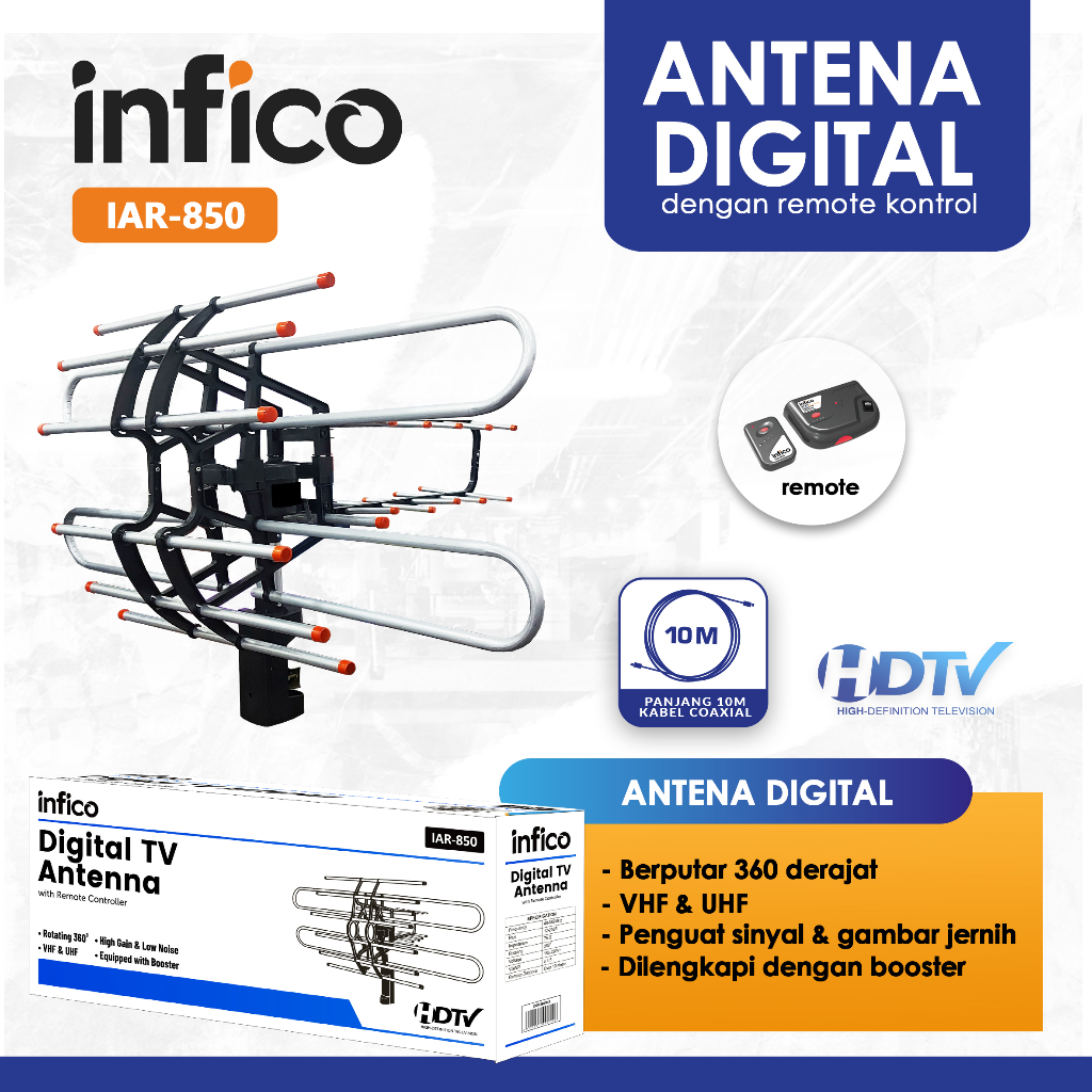 BARU! Antena Digital REMOTE INFICO AR 850 /AR 950 | Lazada Indonesia