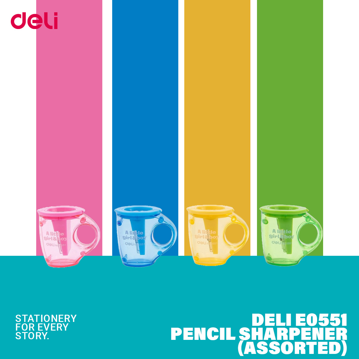 Deli E0551 Pencil Sharpener(Assorted)(Pcs) | Daraz.com.bd