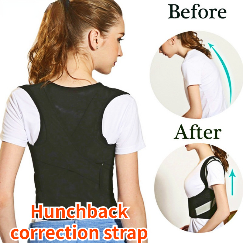 Adult Corset Back Posture Corrector Shoulder Lumbar Brace Spine Support ...