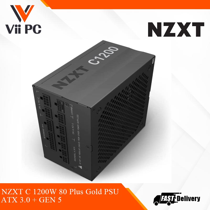 NZXT C 1200W PSU - C1200W Gaming PC Power Supply – ATX 3.0 – PCIe 5.0 ...