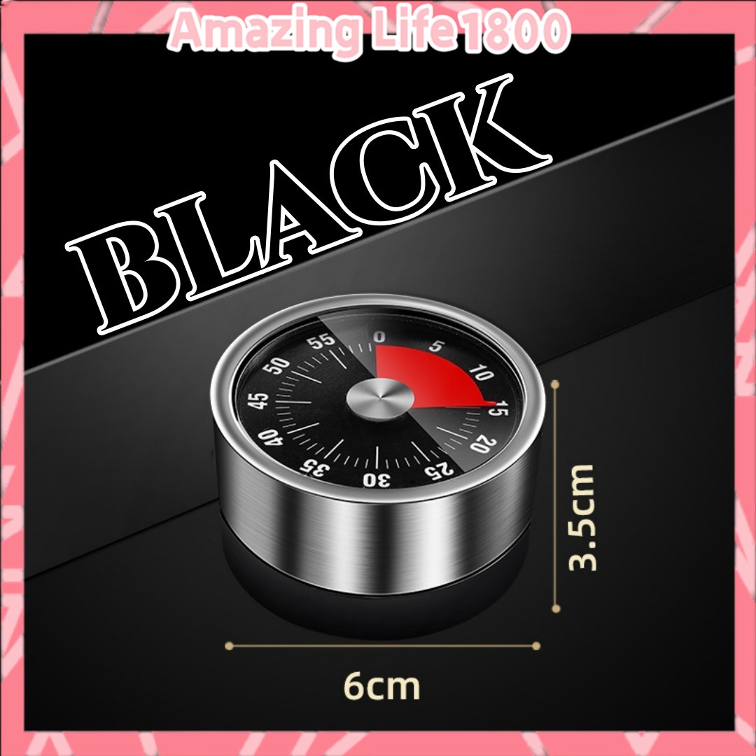 Kitchen Magnetic Mechanical Timer Stainless Steel Visual Timers 60 ...