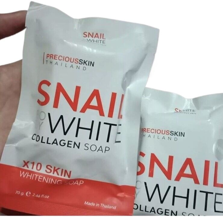 Snail Body coll White Collagen Soap by Precious x10 Skin Thailand 70g ...