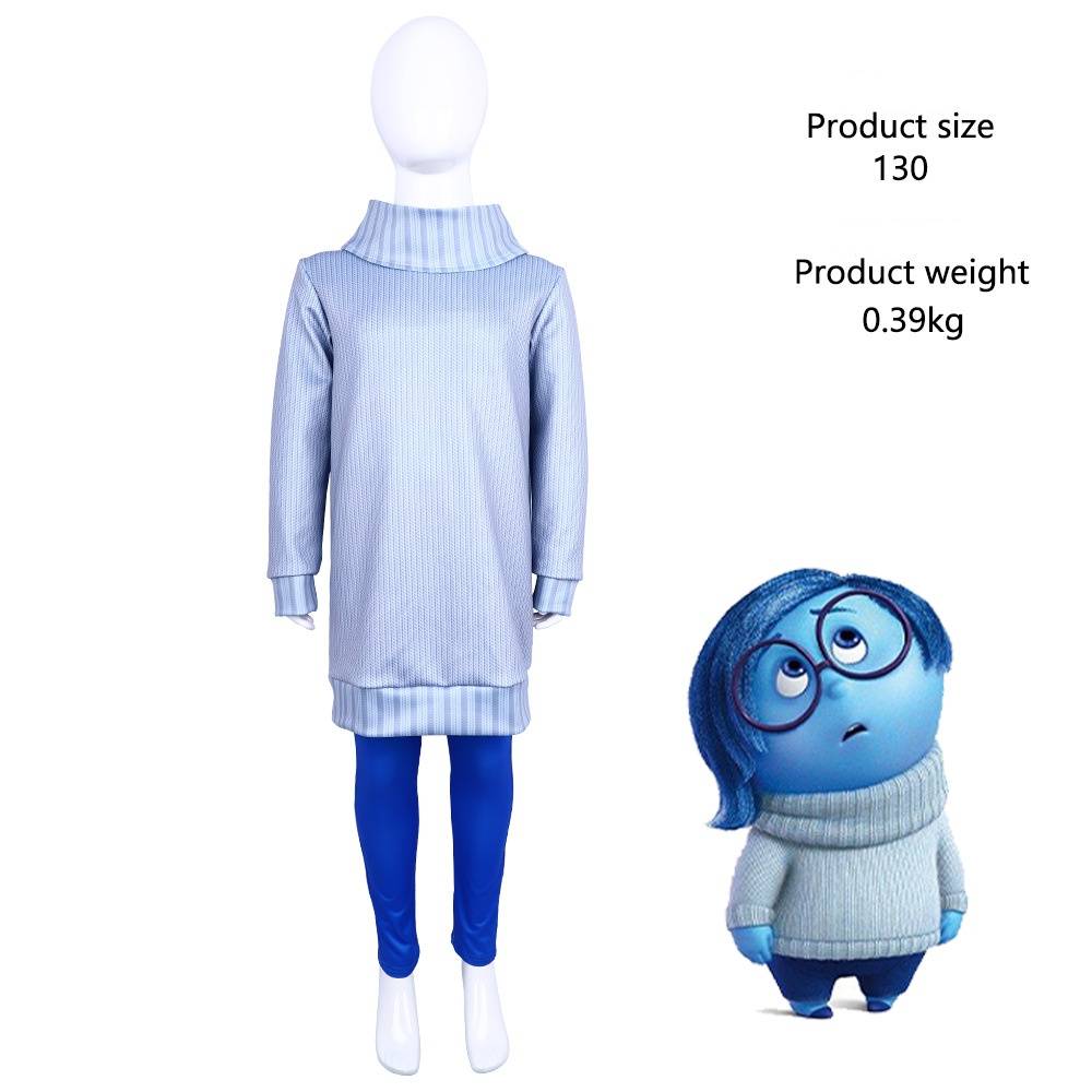 YB Inside Out 2 Joy Disgust Anger Fear Sadness dress coat cosplay cloth ...
