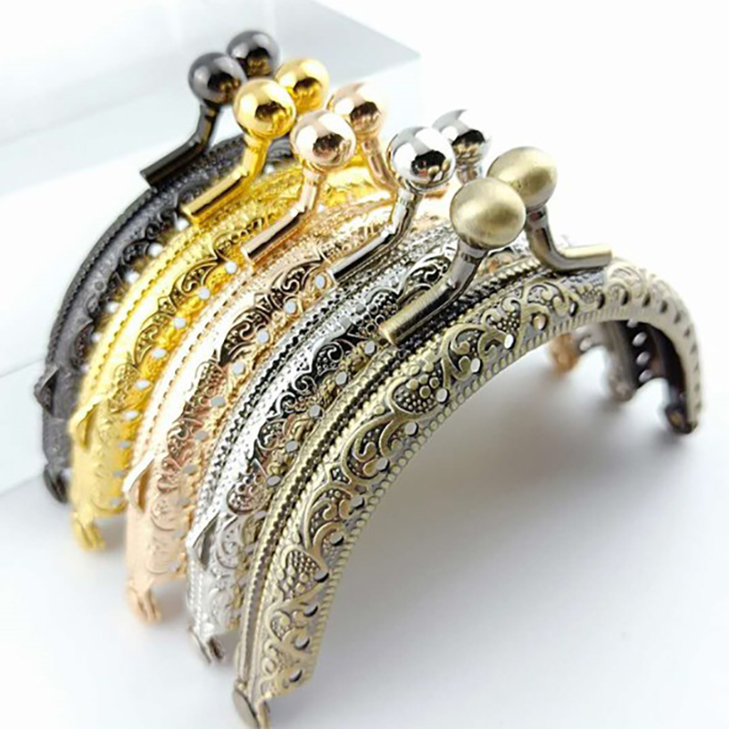 8.5cm Round Metal Frame Purse Handle Clutch Bag Handbag Clasp Lock Bags ...