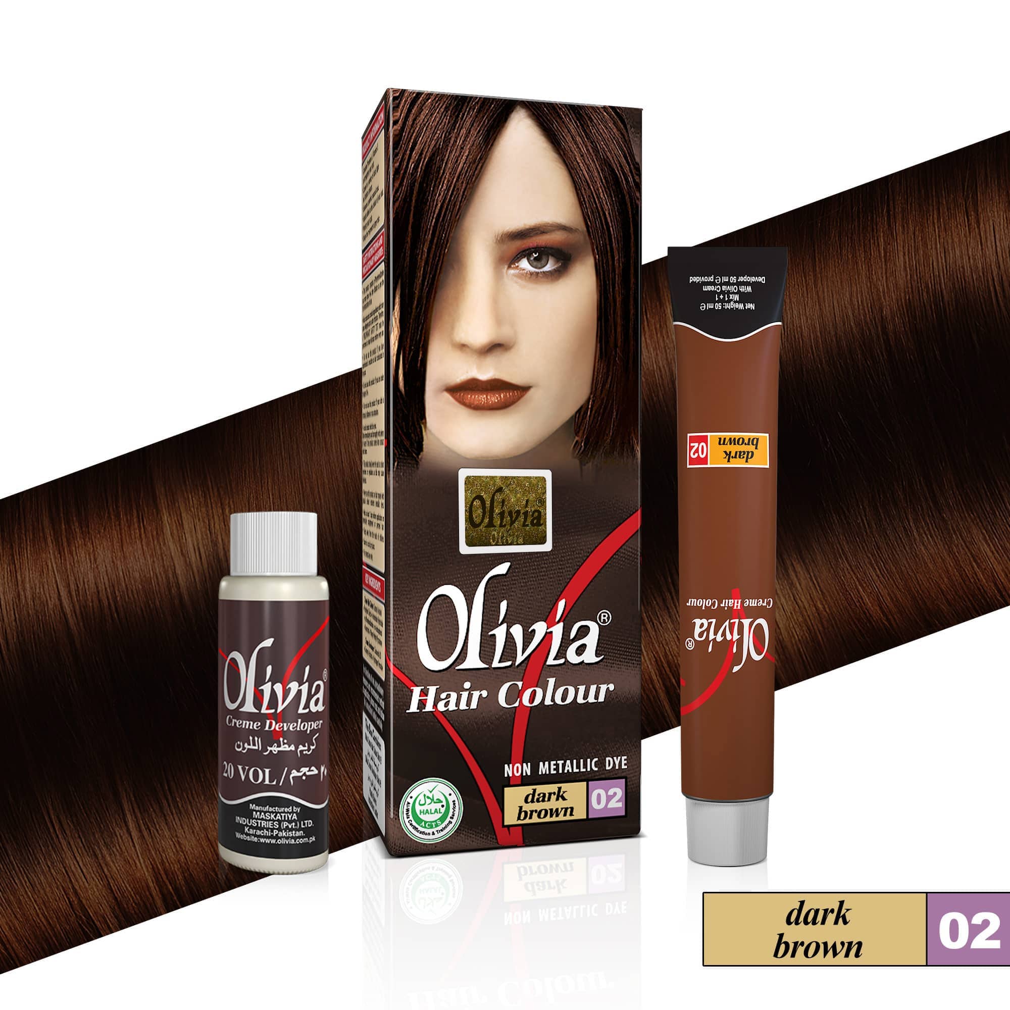 Olivia Hair Colour (Dark Brown 02) | Daraz.pk