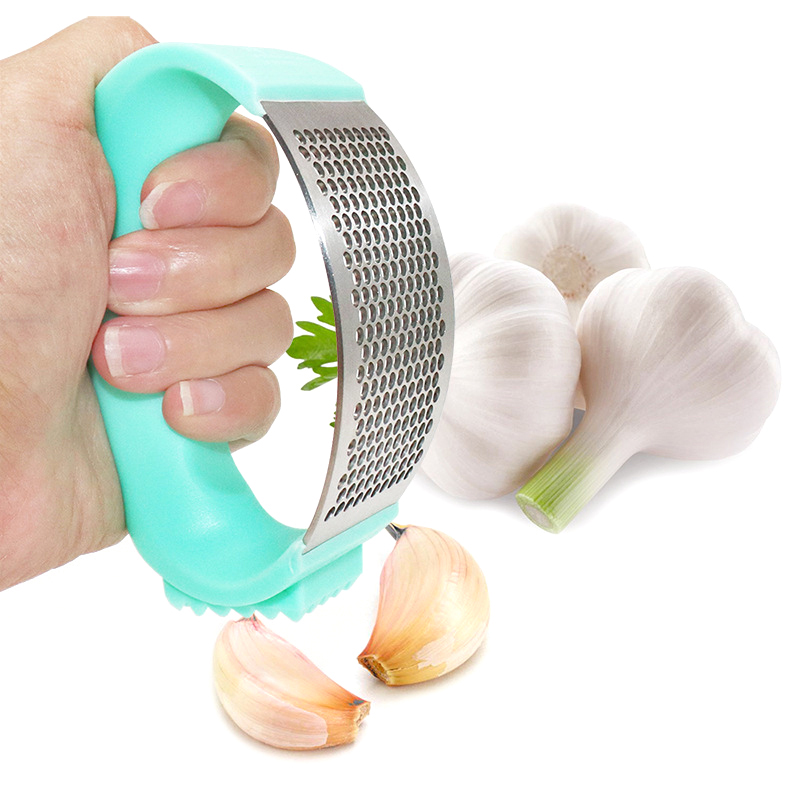 Garlic Presser With Peeler And Cleaning Brush Garlic Press Crusher ...