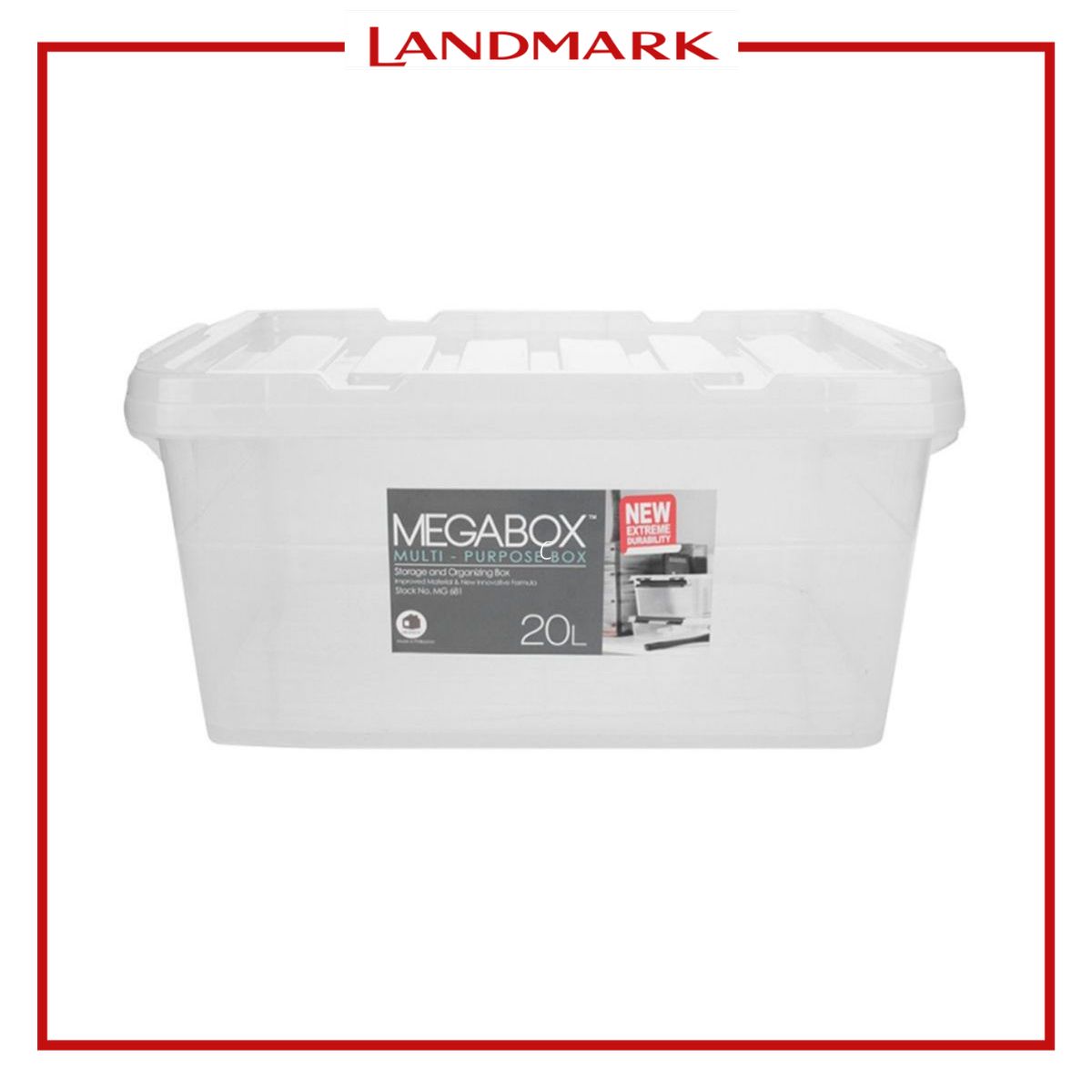 Landmark Megabox Storage Box 20L ( Clear ) | Lazada PH