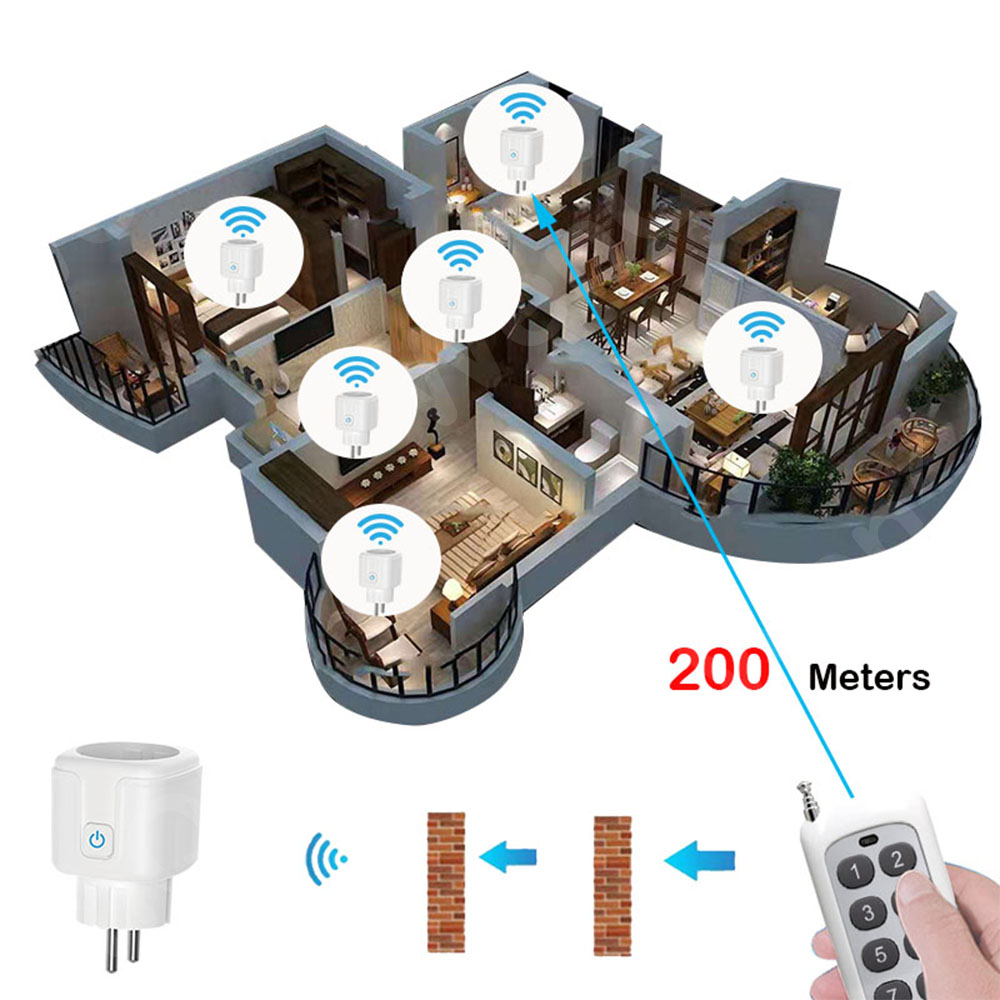Wireless Remote Control Socket Switch 200Meters Remote Control ...