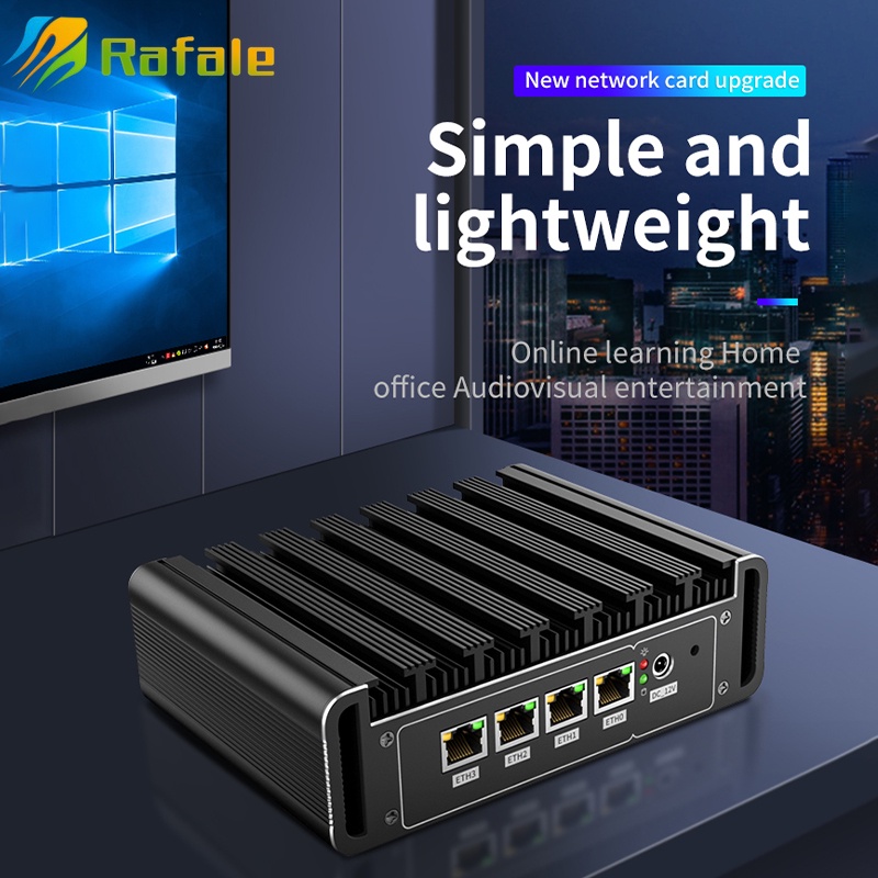 Fanless Mini PC Intel I225 2.5G เราเตอร์นุ่ม Intel J4125 N5105 N5095 Quad Core 4 LAN PfSense ...