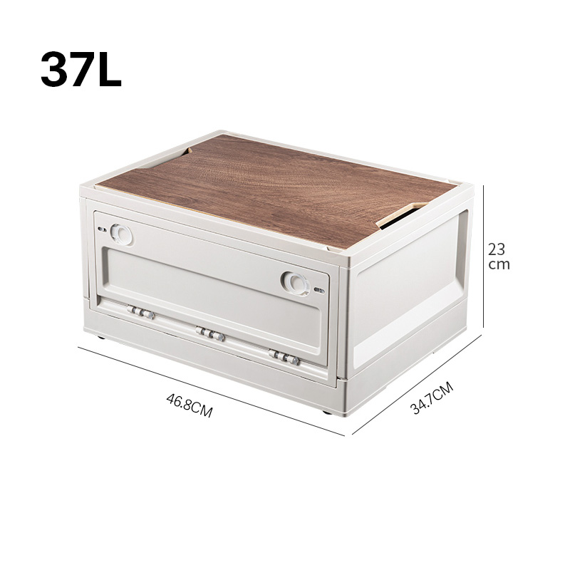 วัสดุคุณภาพสูง Storage Box กล่องอเนคประสงค์37-85Lกล่อง กล่องเก็บของโต๊ะ ...