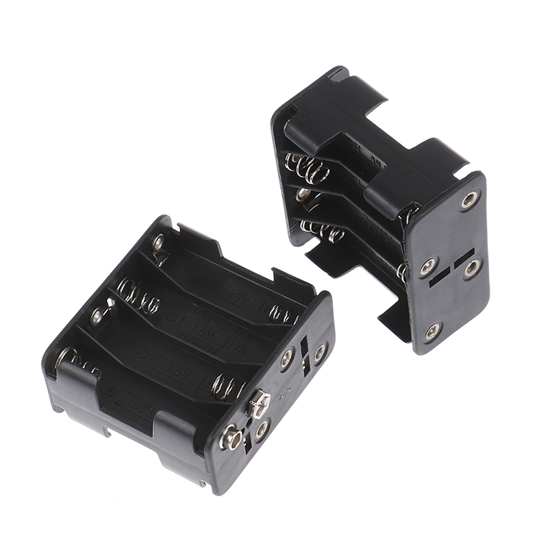 8*AA 12V Battery Clip Slot Storage Holder Box Case With 9V Snap ...