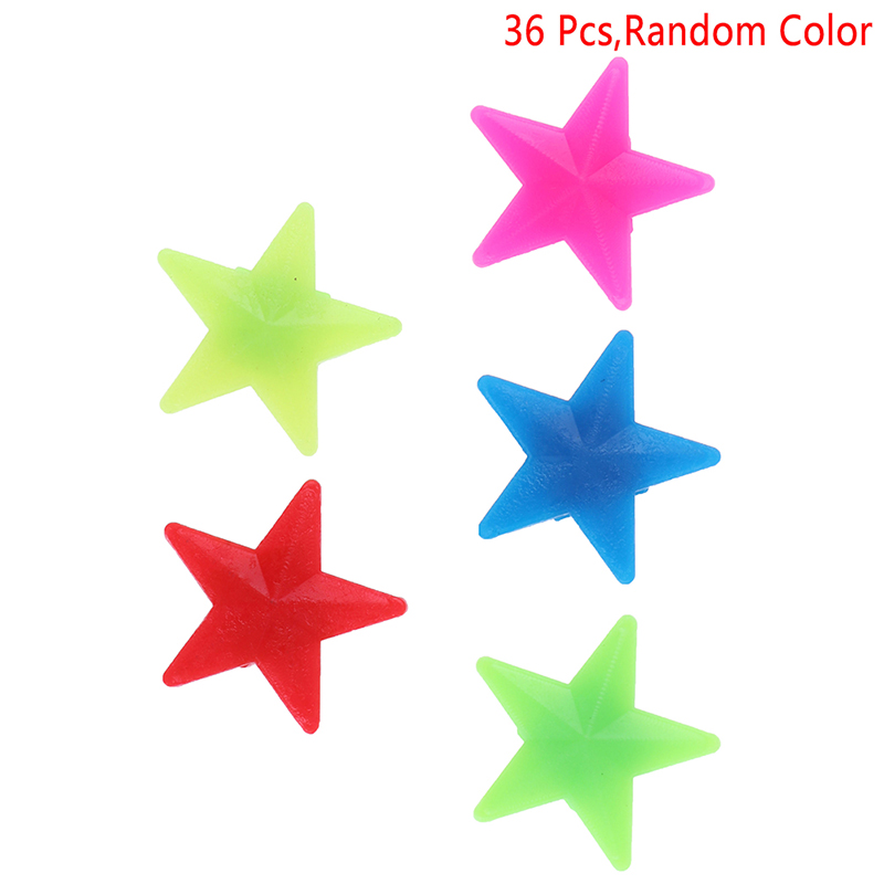 36 Pcs Bicycle Bike Wheel Spoke Plastic Star Children Clip Colored ...