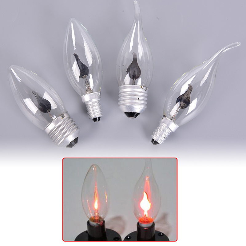E27 E14 LED Burning Candle Light Fire Effect Decorative Flame Flame ...