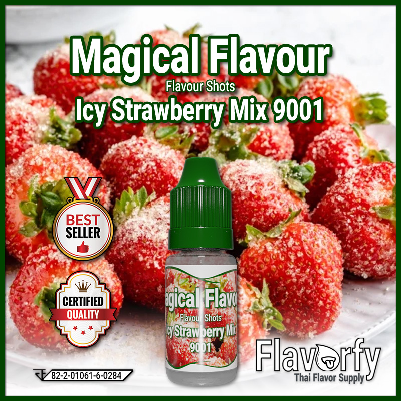 Magical Flavour Icy Strawberry Mix 9001 - กลิ่นสตรอเบอร์รี่ มิกซ์ สูตร ...