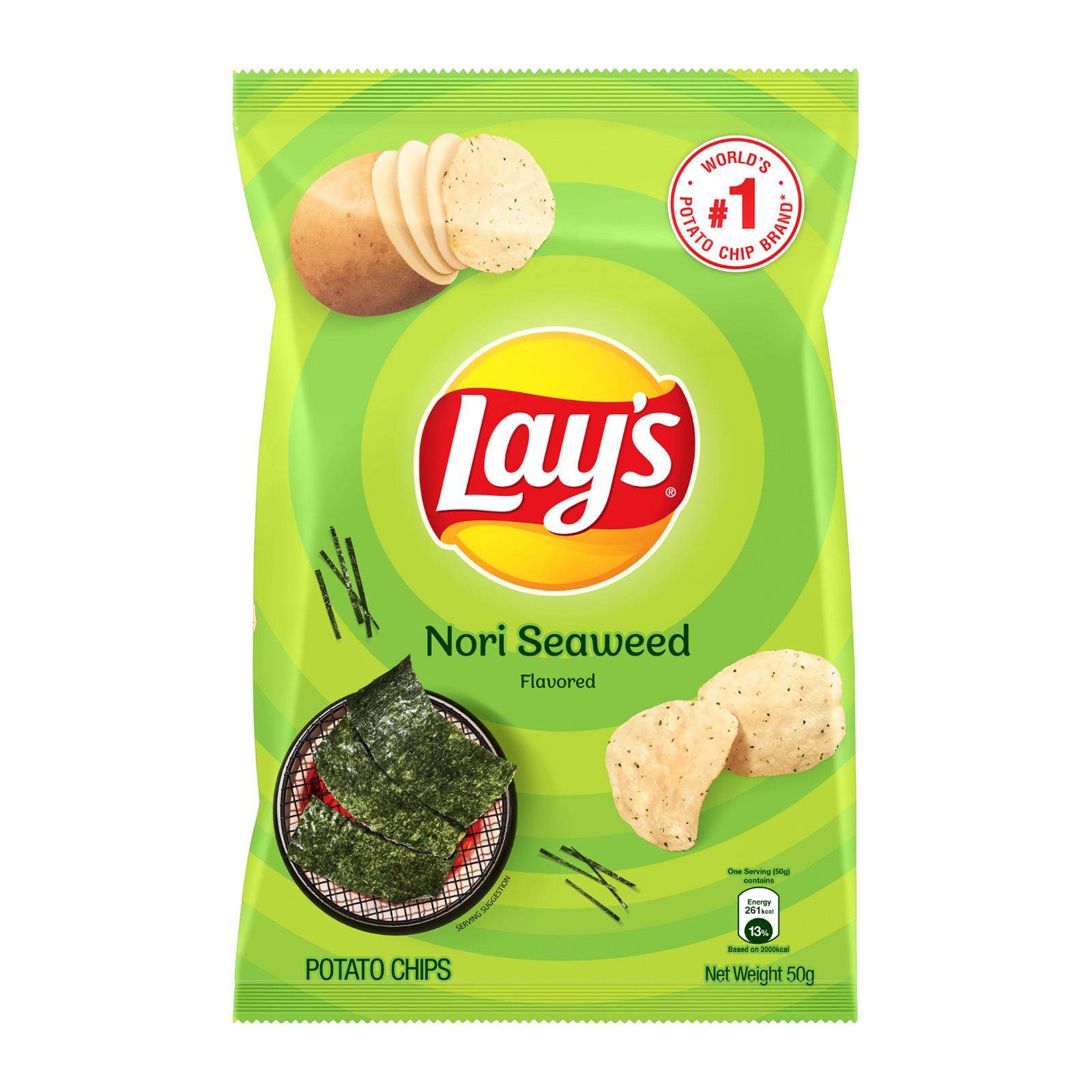 Lay's Nori Seaweed Potato Chips Snacks 50g | Lazada