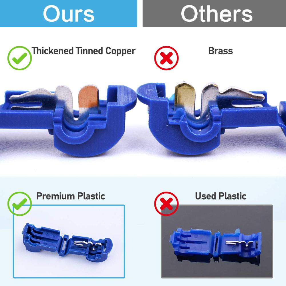 T-Tap Wire Connectors Self- Quick Splice Electrical Wire Terminals ...